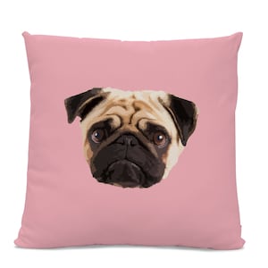Pug Face Pillow - Pug Home Decor Living Room- Dog Pillow - Dog Home ...