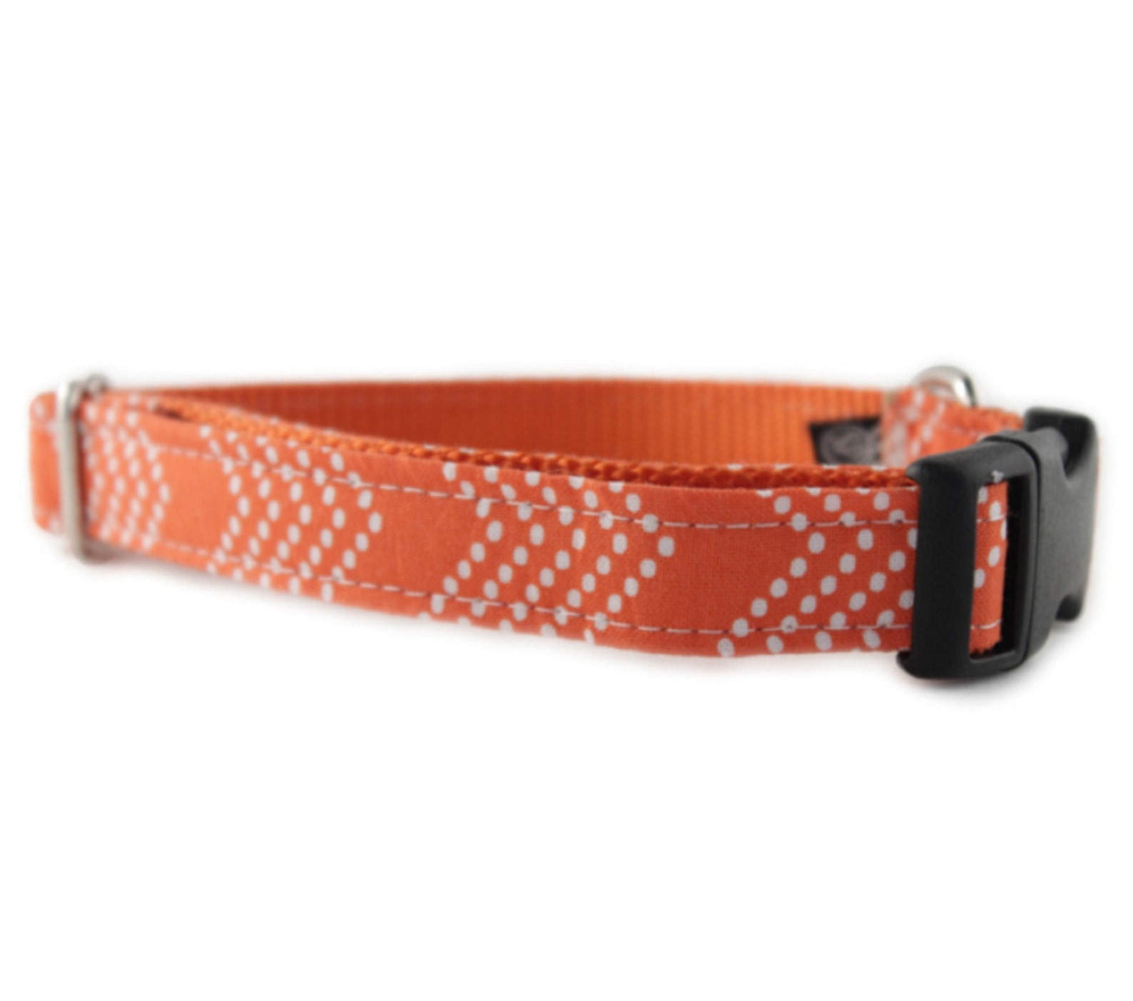 Orange Dog Collar - Orange Splash Chevron Dog Collar - Adjustable Dog ...