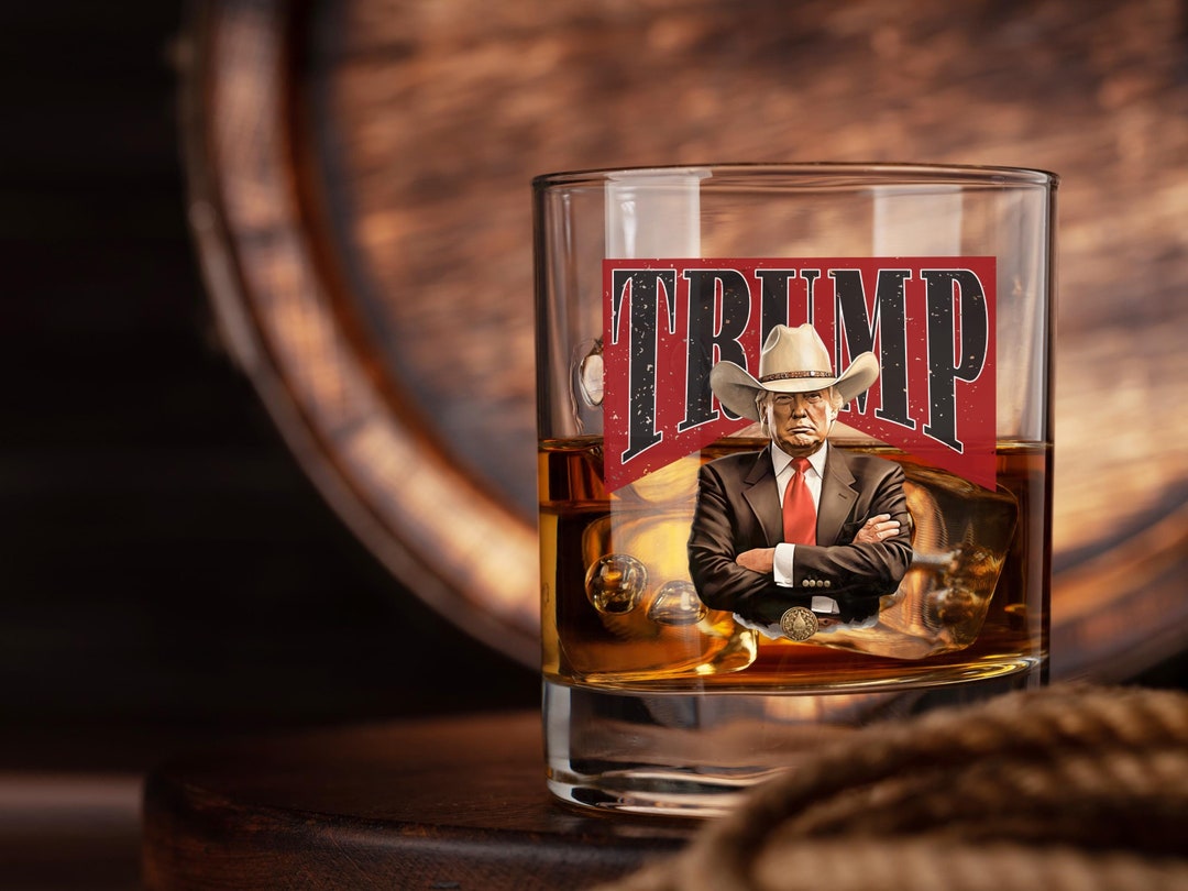 Badass Donald Trump Whiskey Glass, 47 President, MAGA, Right Wing ...