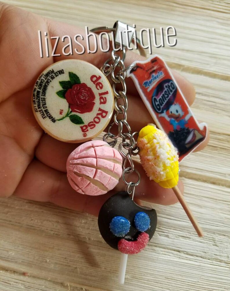 Mexican candy charms keychain handmade one of a kind gansito | Etsy