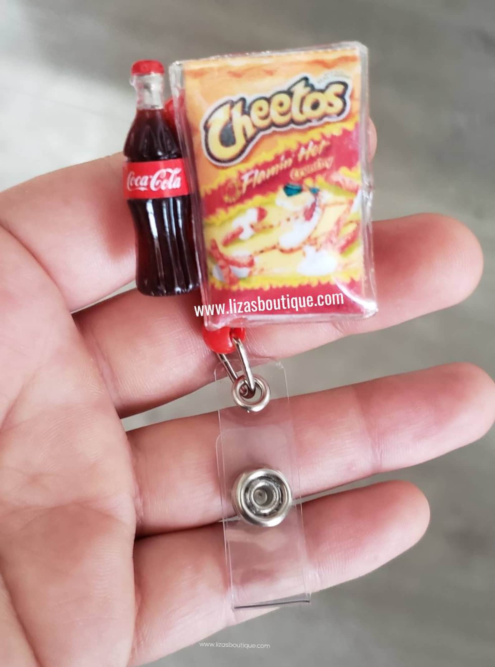 Hot Cheetos Con Coca Cola Miniature Badge Reel Holder Nurse | Etsy