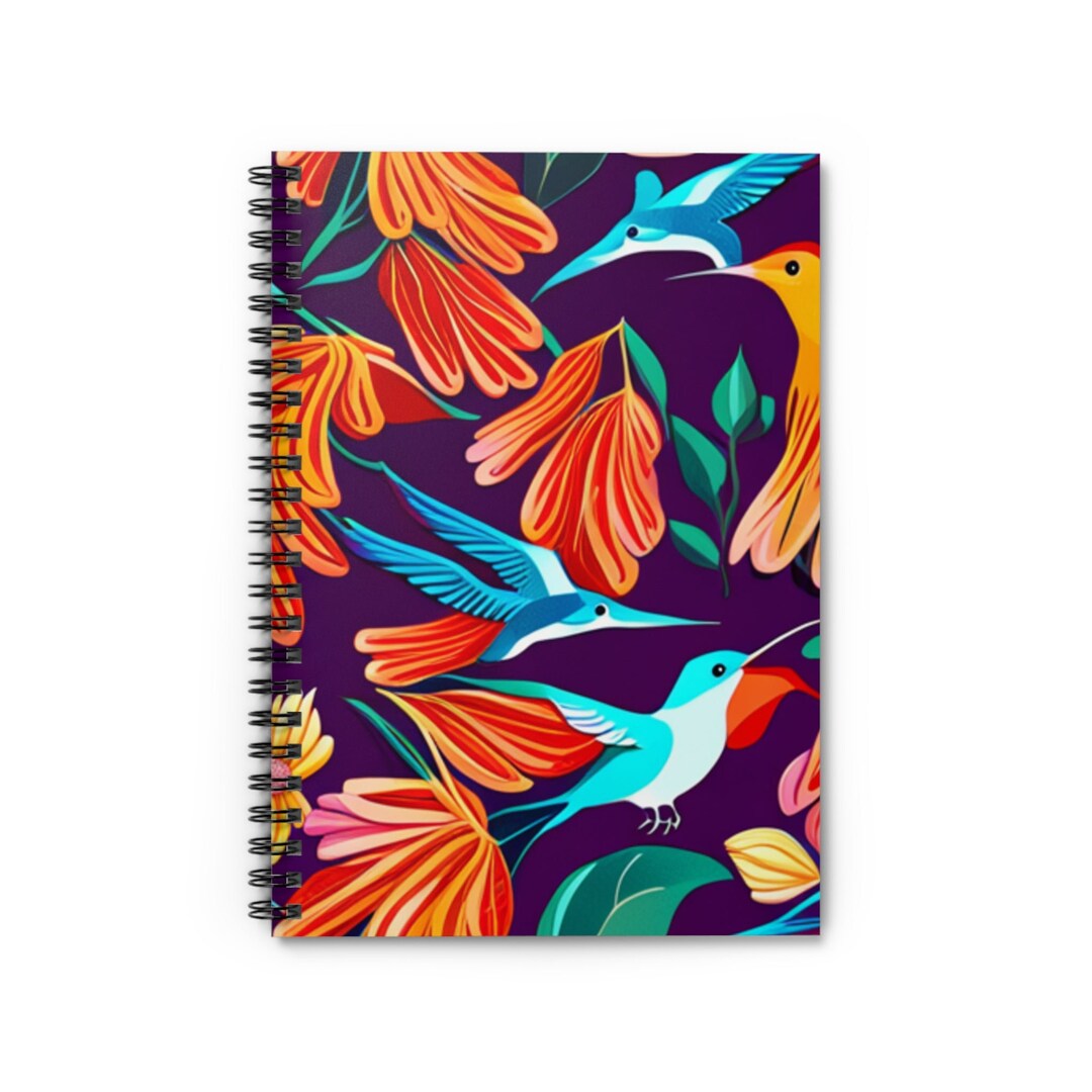 Spiral Hummingbird Journal/notebook Ruled Line J - Etsy