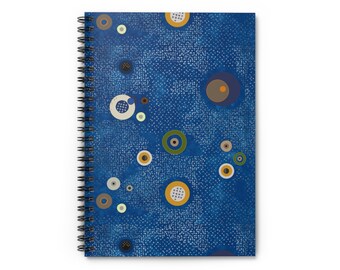 Spiral Notebook - Ruled Line, Journal, Blue and White, Indigo - Etsy
