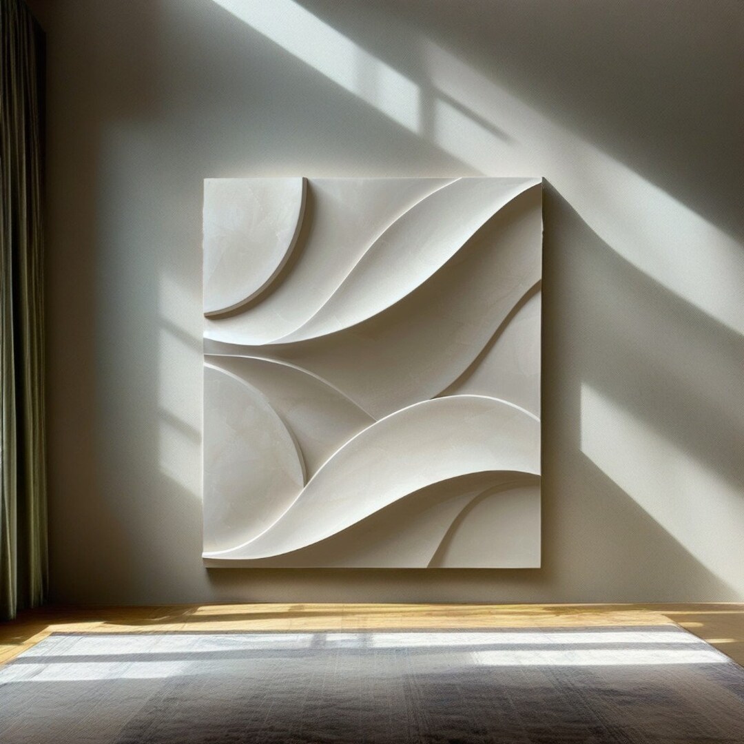 3D Abstract Wall Decor, Wood Wall Sculpture, Modern Home Wall Art, Wall ...