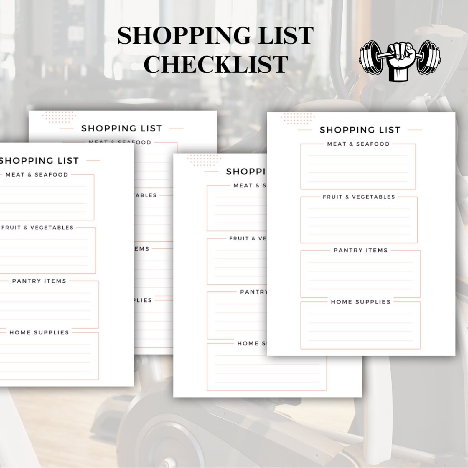 Printable Modern Simple Shopping Market List, White Pink Grocery List ...