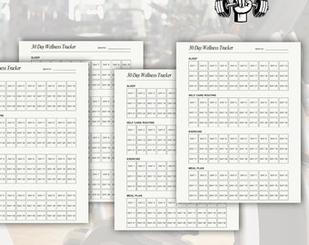 30 Day Wellness Tracker - Etsy