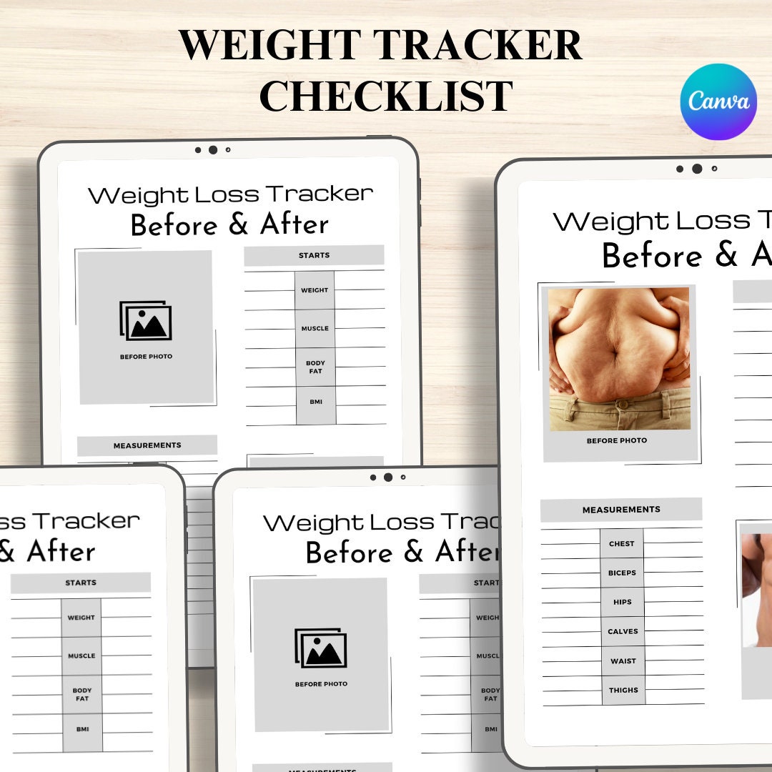 Printable Weight Tracker Template, Fitness Planner, Health Journal ...