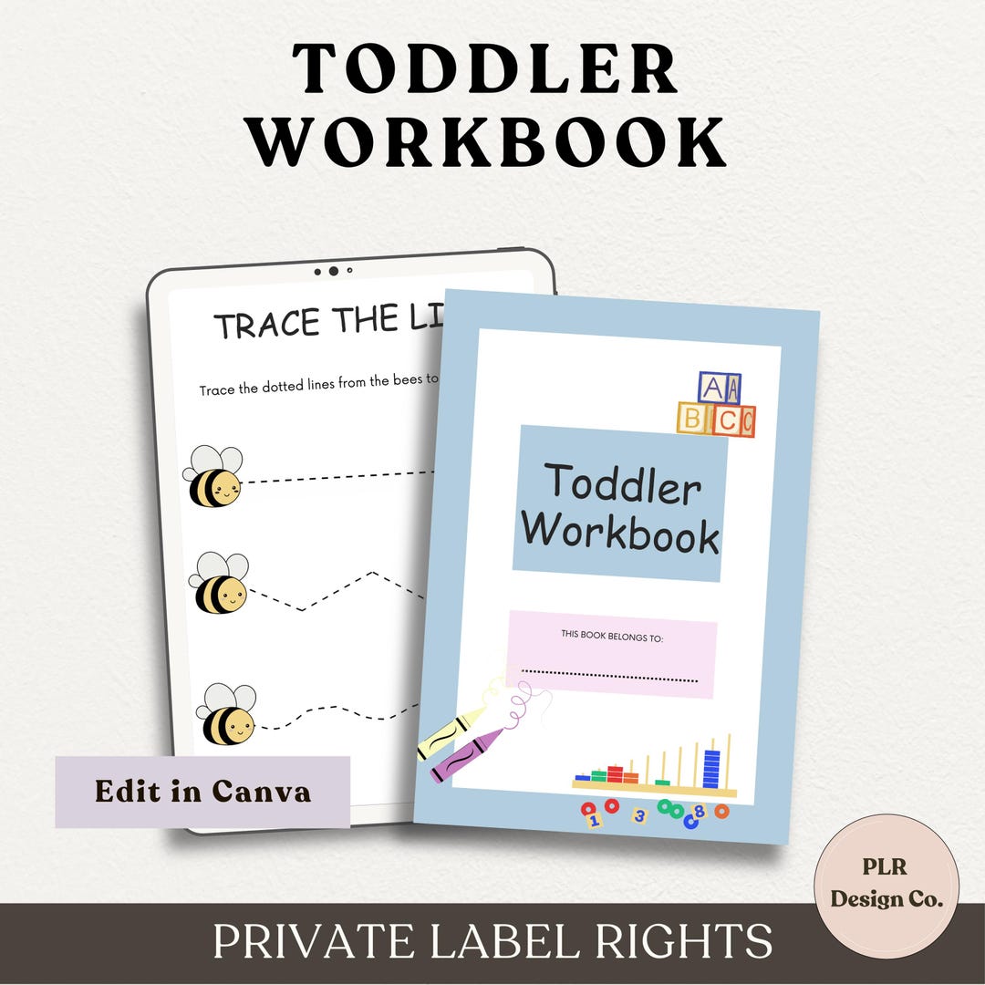 Toddler Workbook Canva Template | Montessori Activities | Editable ...