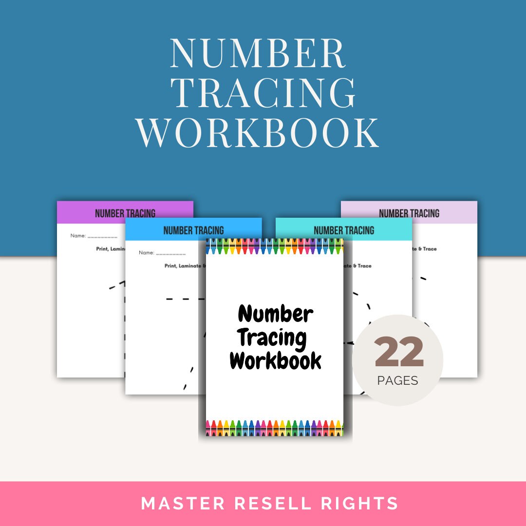 Number Tracing Workbook | Canva Template | PLR & MRR Included ...