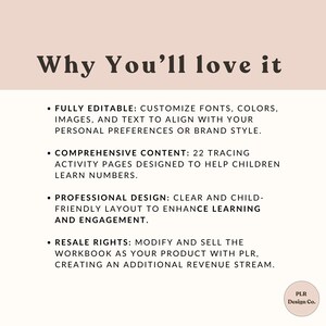 Number Tracing Workbook | Canva Template | PLR Included | Customizable ...