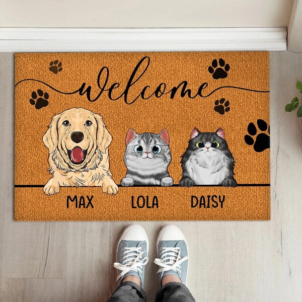 Dog Door Mat - Etsy
