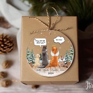Personalized Pets Memorial Ornament, They Still Talk About You, Dog ...