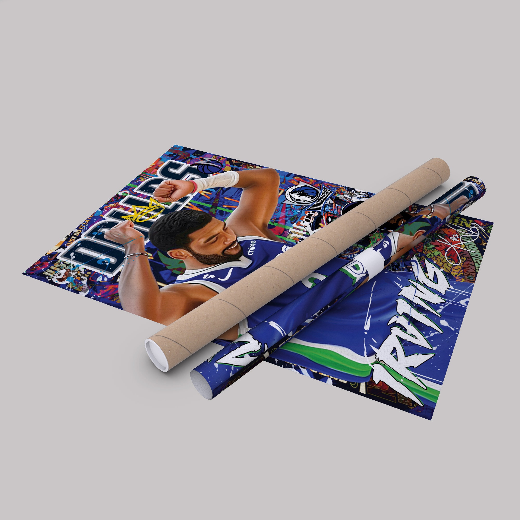 Kyrie Irving Poster Dallas Mavericks NBA Pop Art Canvas Wall Art Home ...