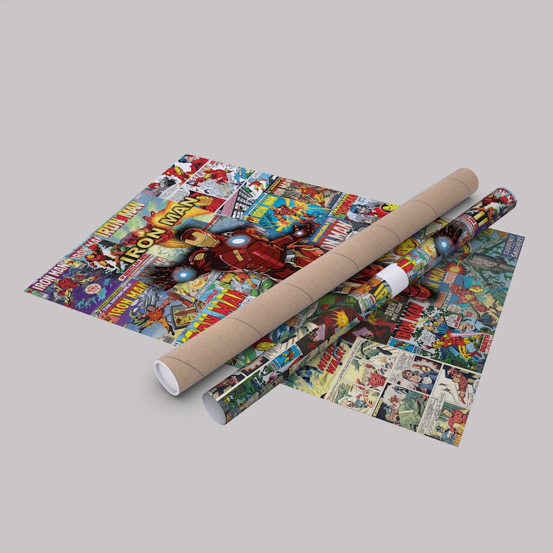 IRON MAN Collage Art Poster Comics Canvas Wall Art Print Home Decor ...