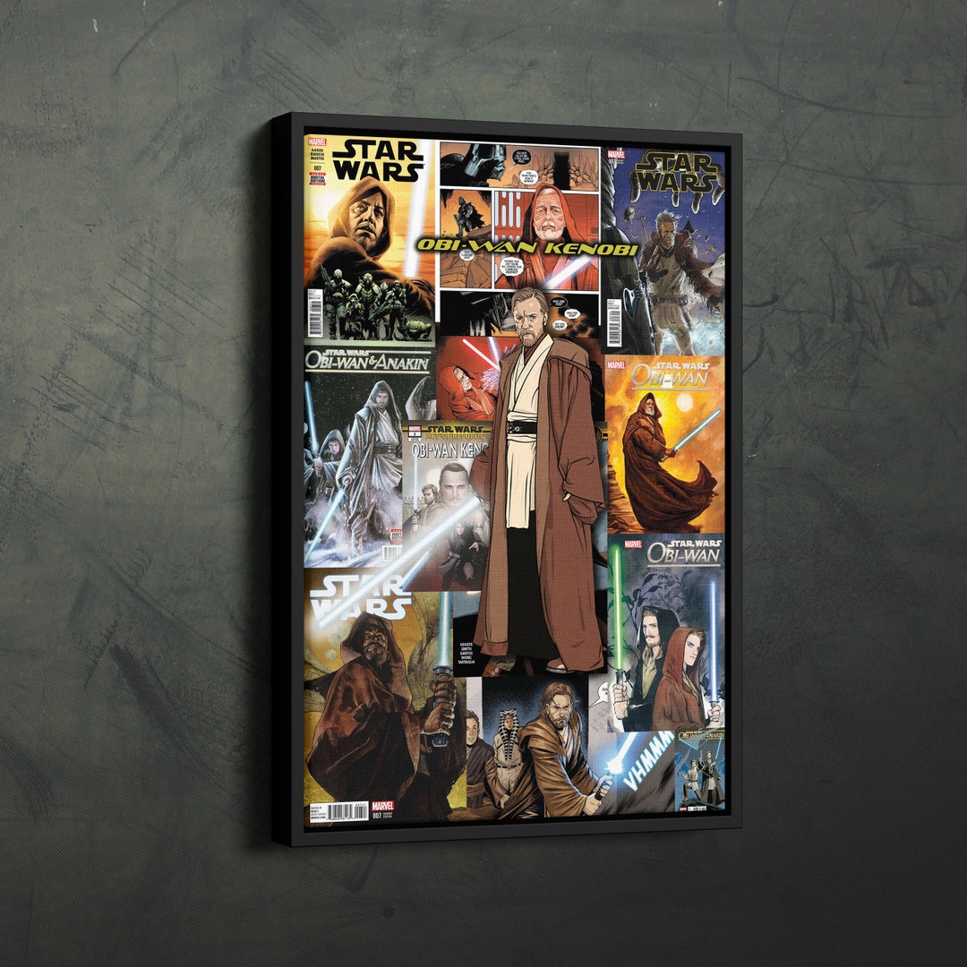 OBI-WAN KENOBI Poster Collage Art Star Wars Canvas Wall Art Print Home ...