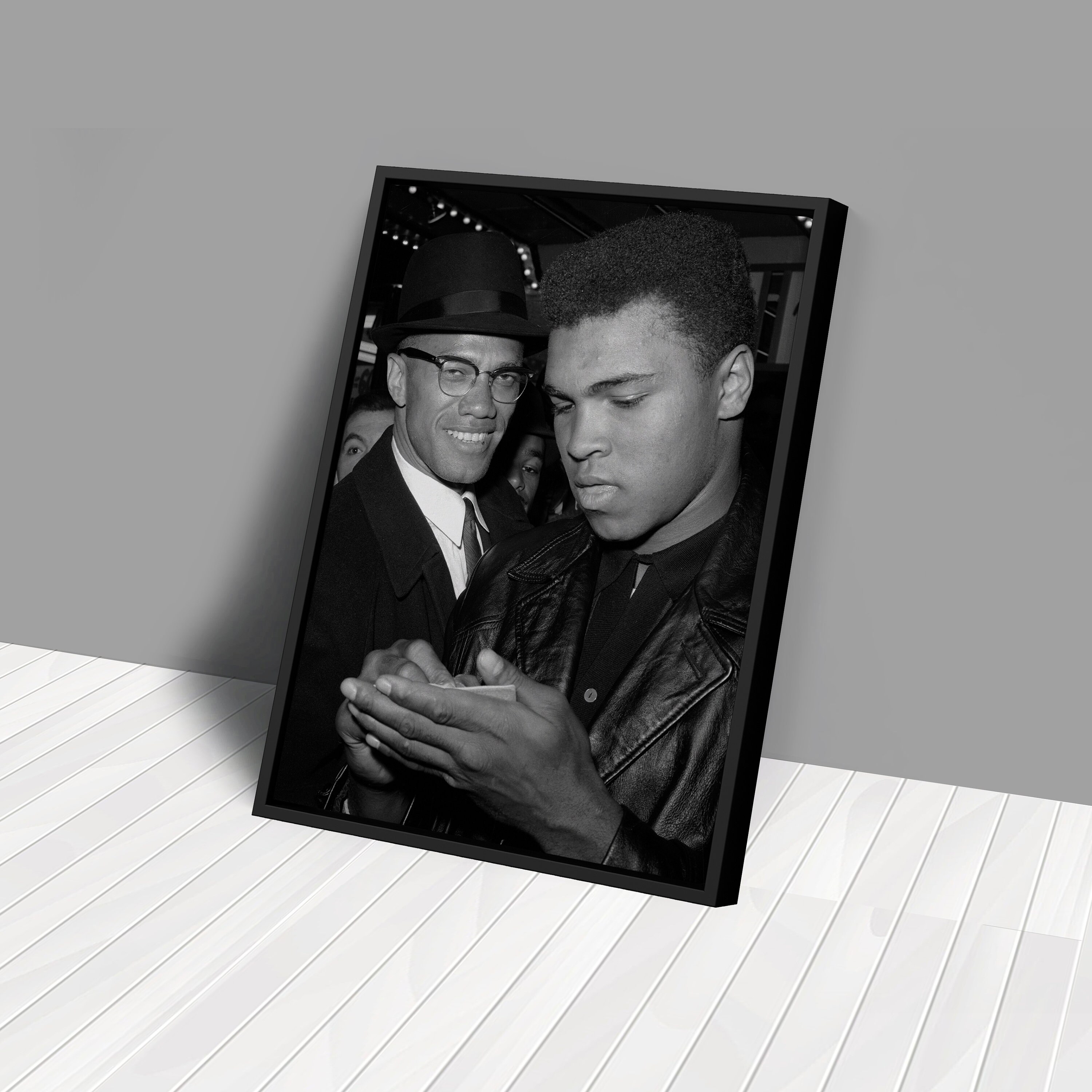Malcolm X Muhammad Ali Poster Canvas Wall Art Home Decor Framed Art - Etsy