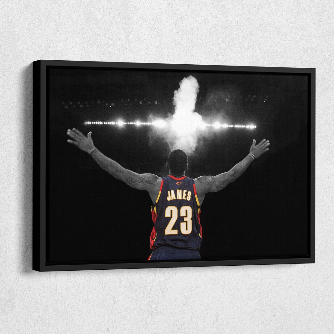 Lebron James Poster Cleveland Cavaliers Legend NBA Canvas Wall Art Home ...