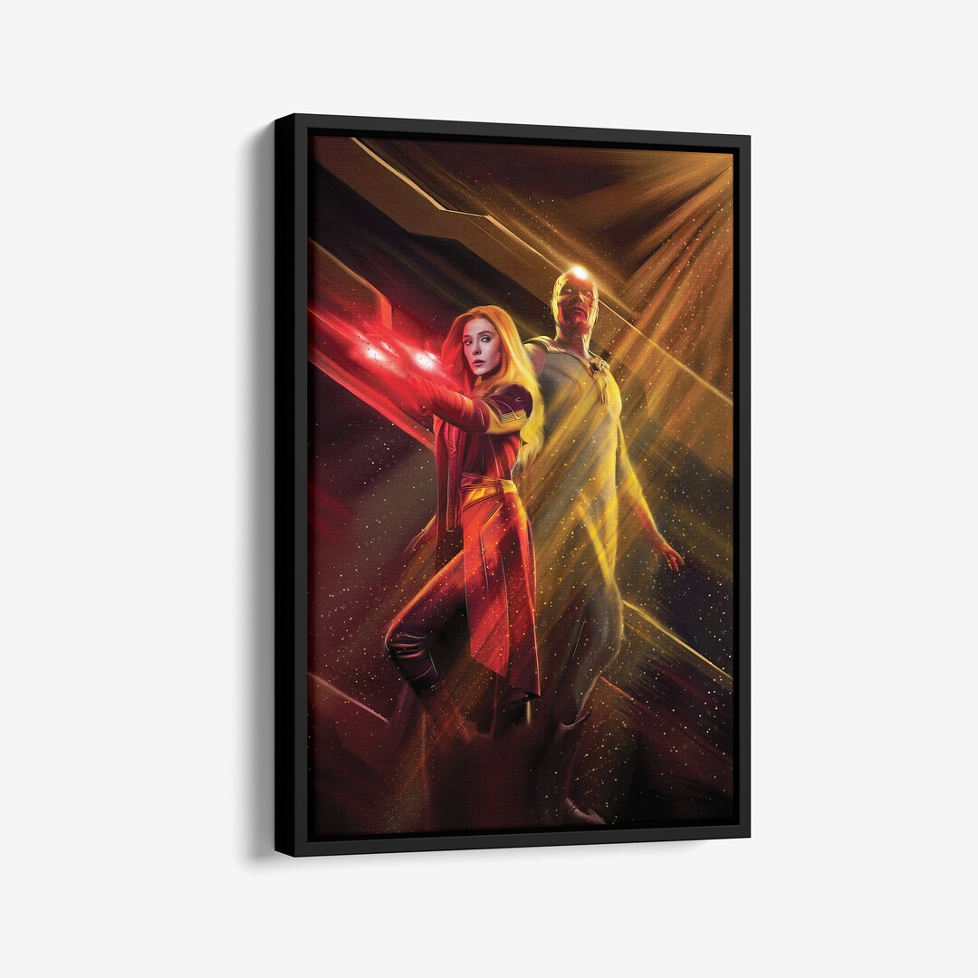 Wandavision Poster Marvel Comics Superhero Drawing Canvas Wall Art ...