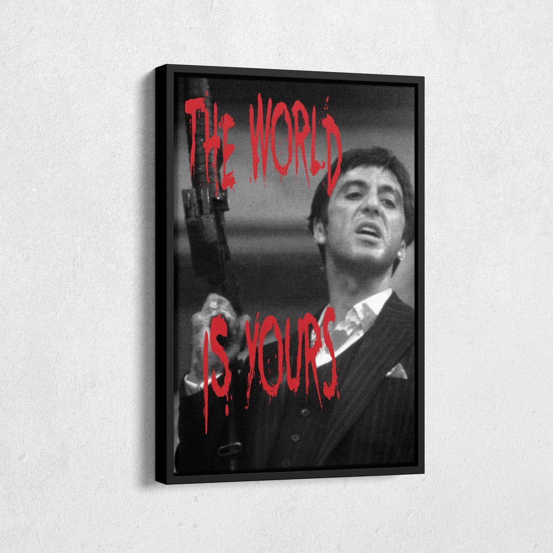 Scarface Poster Tony Montana Quote Hand Made Posters Canvas Wall Art ...