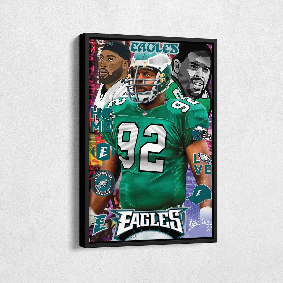 Reggie White Poster Philadelphia Eagles NFL Pop Art Canvas Wall Art ...