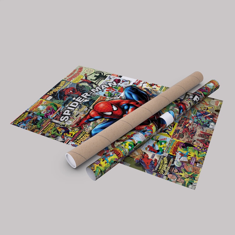SPIDER-MAN Collage Art Poster Comics Canvas Wall Art Print Home Decor ...