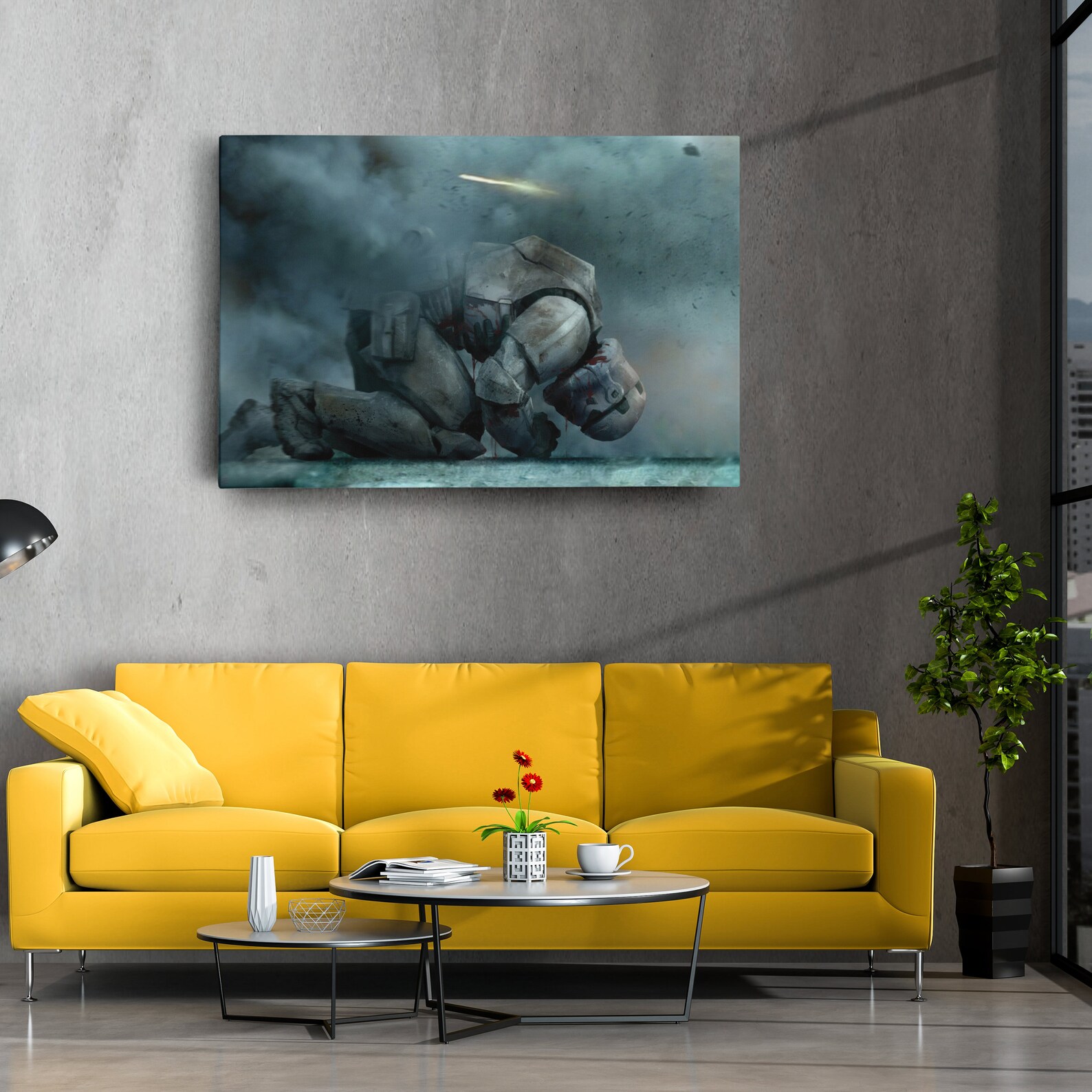 Star Wars Poster Fallen Stormtrooper Canvas Wall Art Home Decor Framed ...