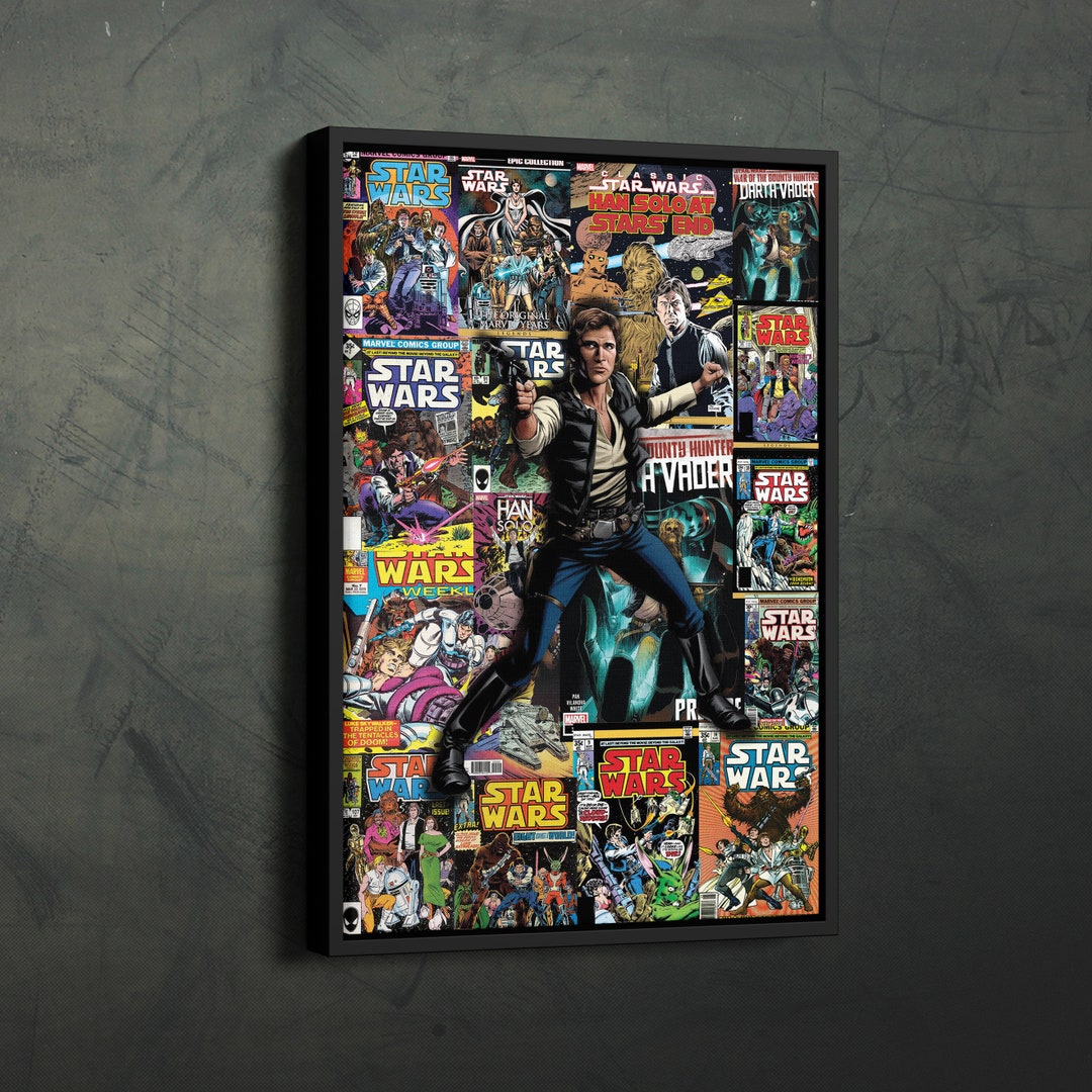 HAN SOLO Poster Collage Art Star Wars Canvas Wall Art Print Home Decor ...