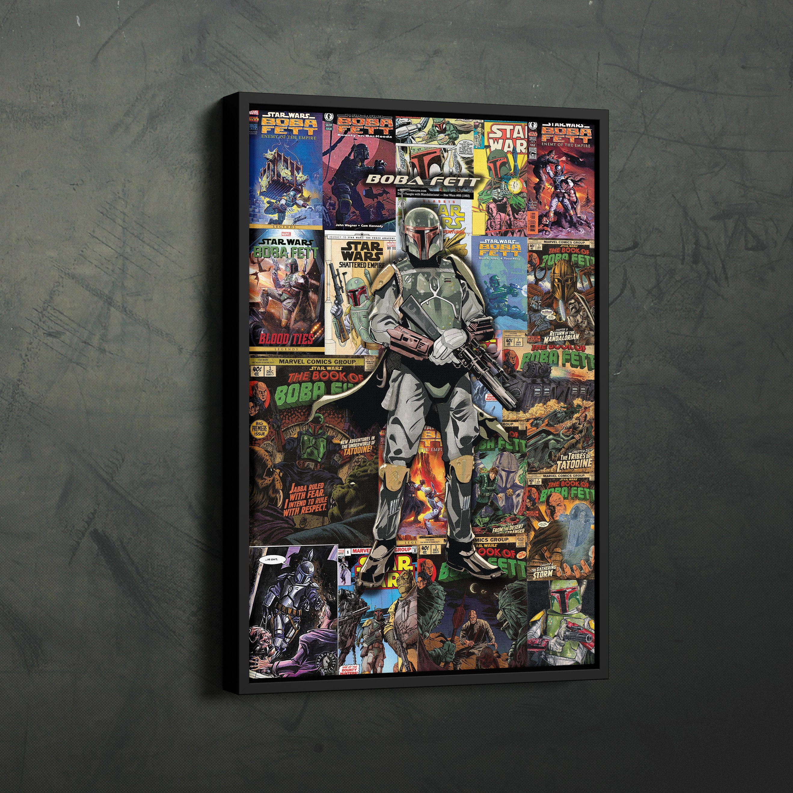 BOBA FETT Poster Collage Art Star Wars Canvas Wall Art Print Home Decor ...
