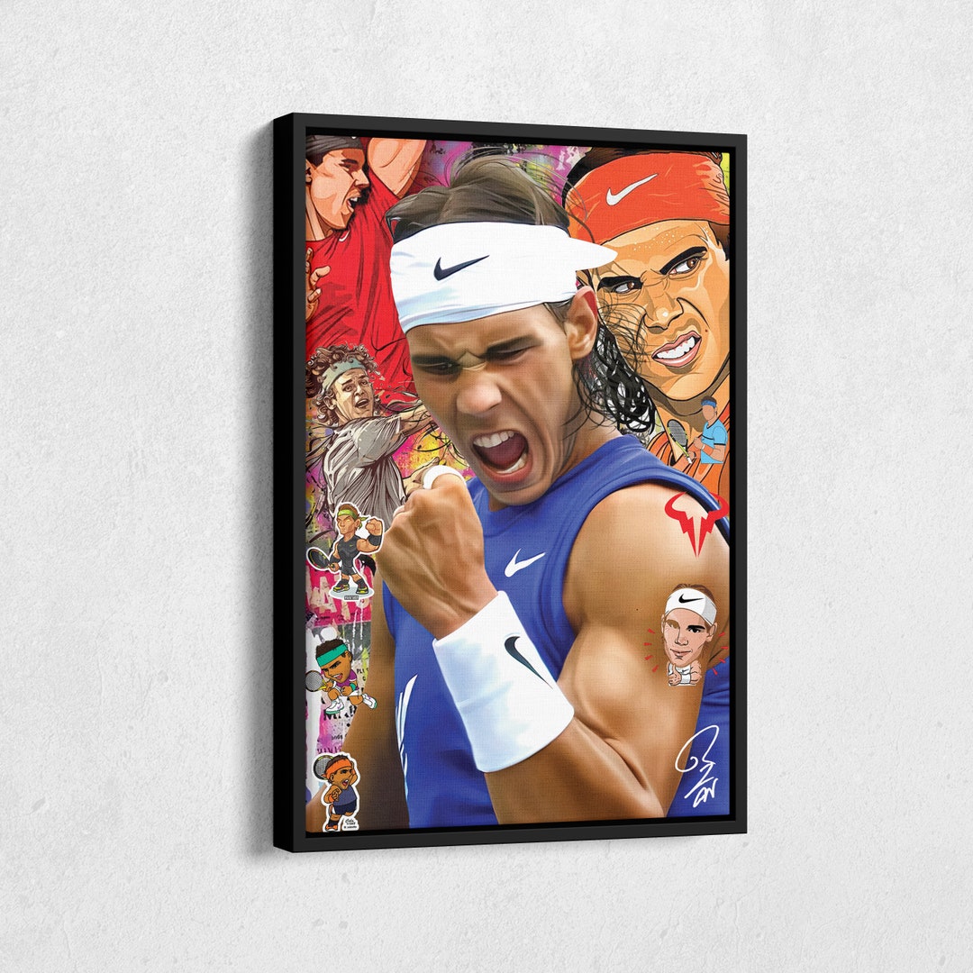 Rafael Nadal Poster Tennis Pop Art Canvas Wall Art Home Decor Print ...