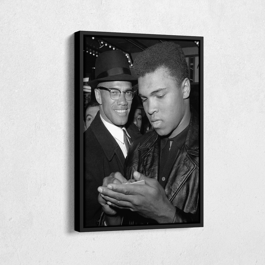 Malcolm X Muhammad Ali Poster Canvas Wall Art Home Decor Framed Art - Etsy