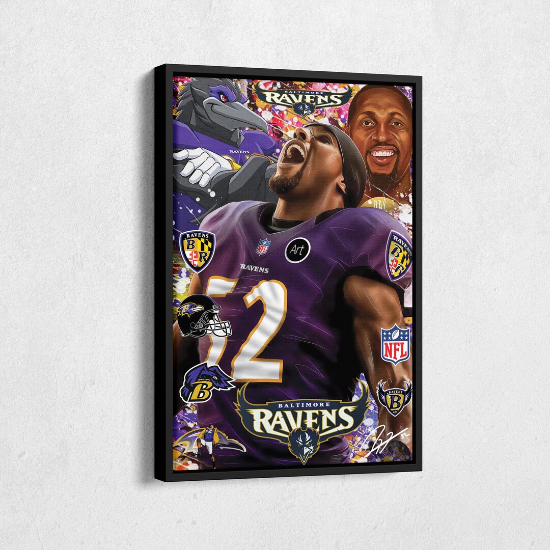 Ray Lewis Poster Baltimore Ravens NFL Pop Art Canvas Wall Art Home ...