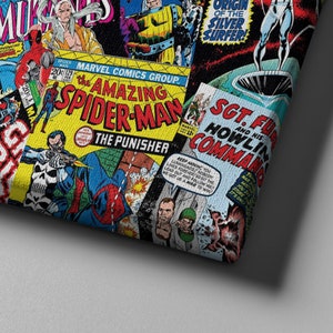 History of Comic Books Collage Canvas Wall Art Home Decor Framed Art - Etsy