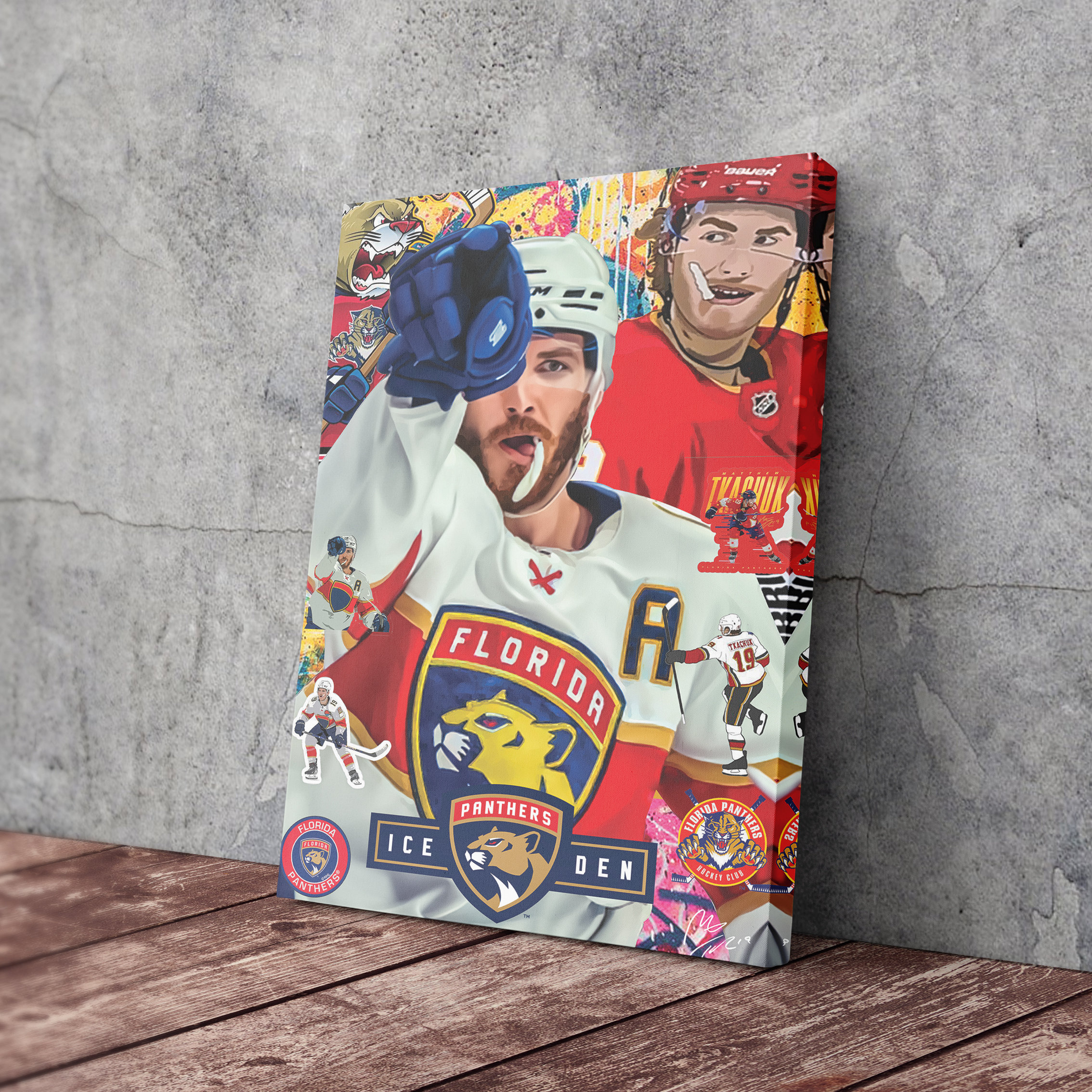 Matthew Tkachuk Poster Florida Panthers NHL Pop Art Canvas Wall Art ...