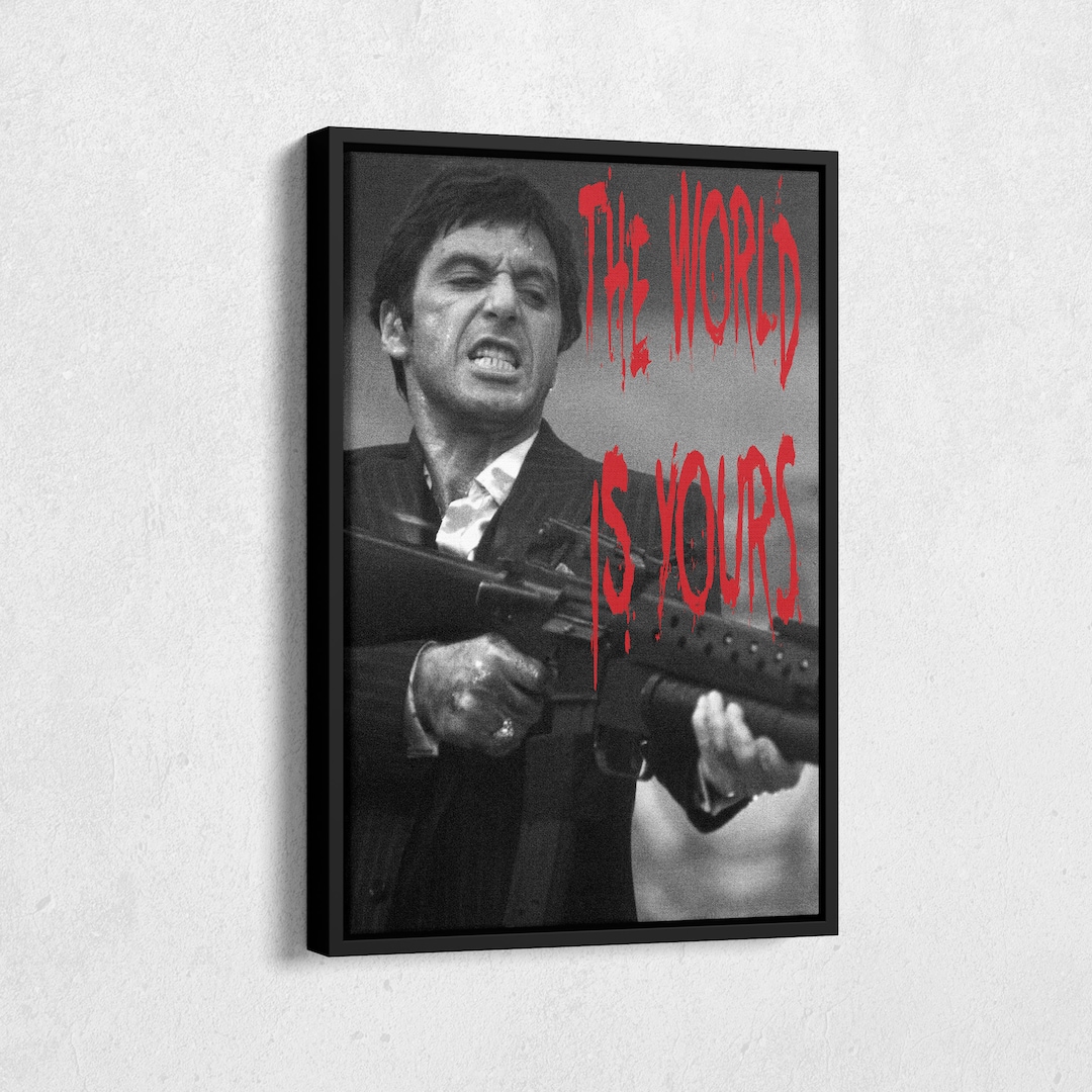 Scarface Al Pacino Poster Movie Canvas Wall Art Home Decor Framed Art ...