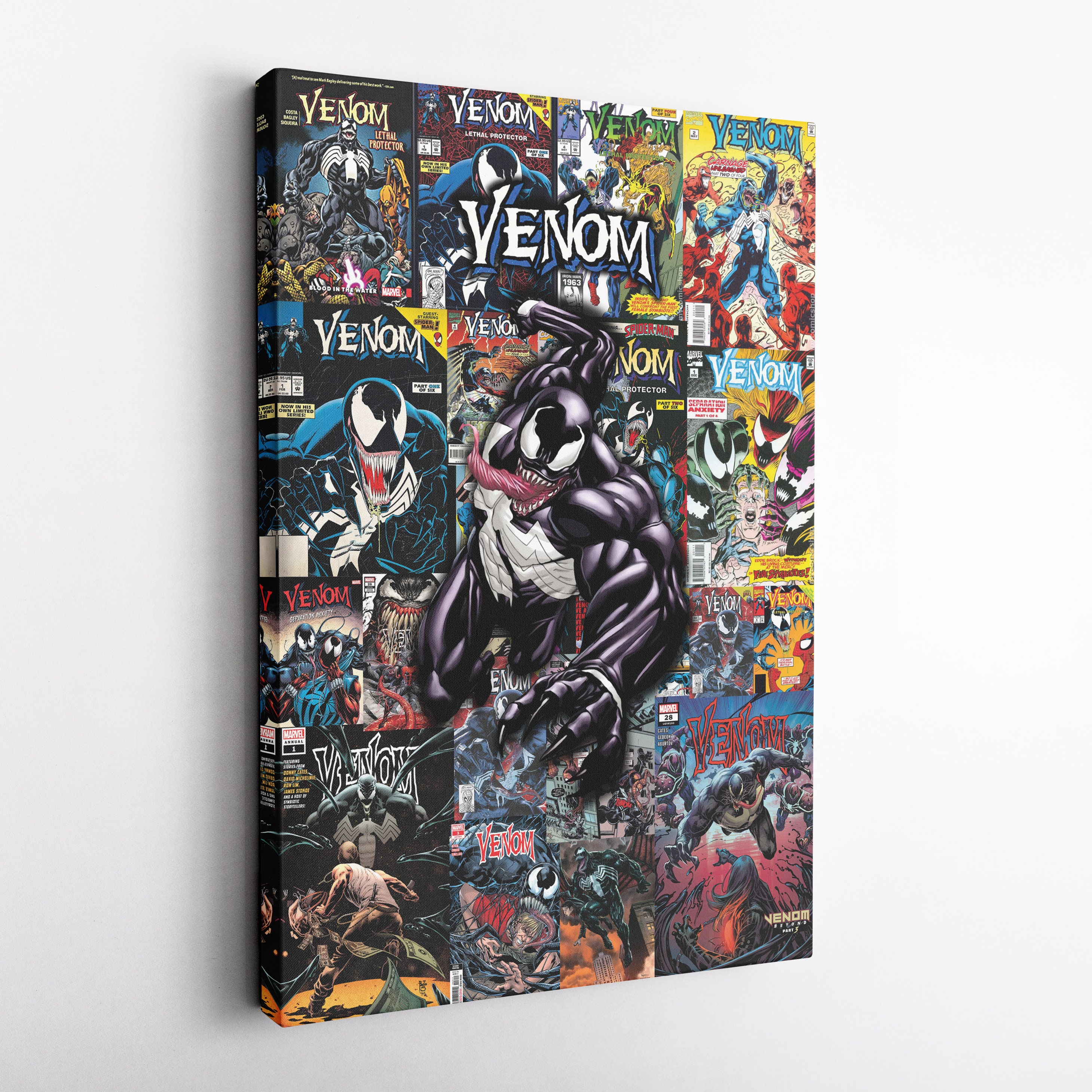 VENOM Collage Art Poster Comics Canvas Wall Art Print Home Decor Framed ...