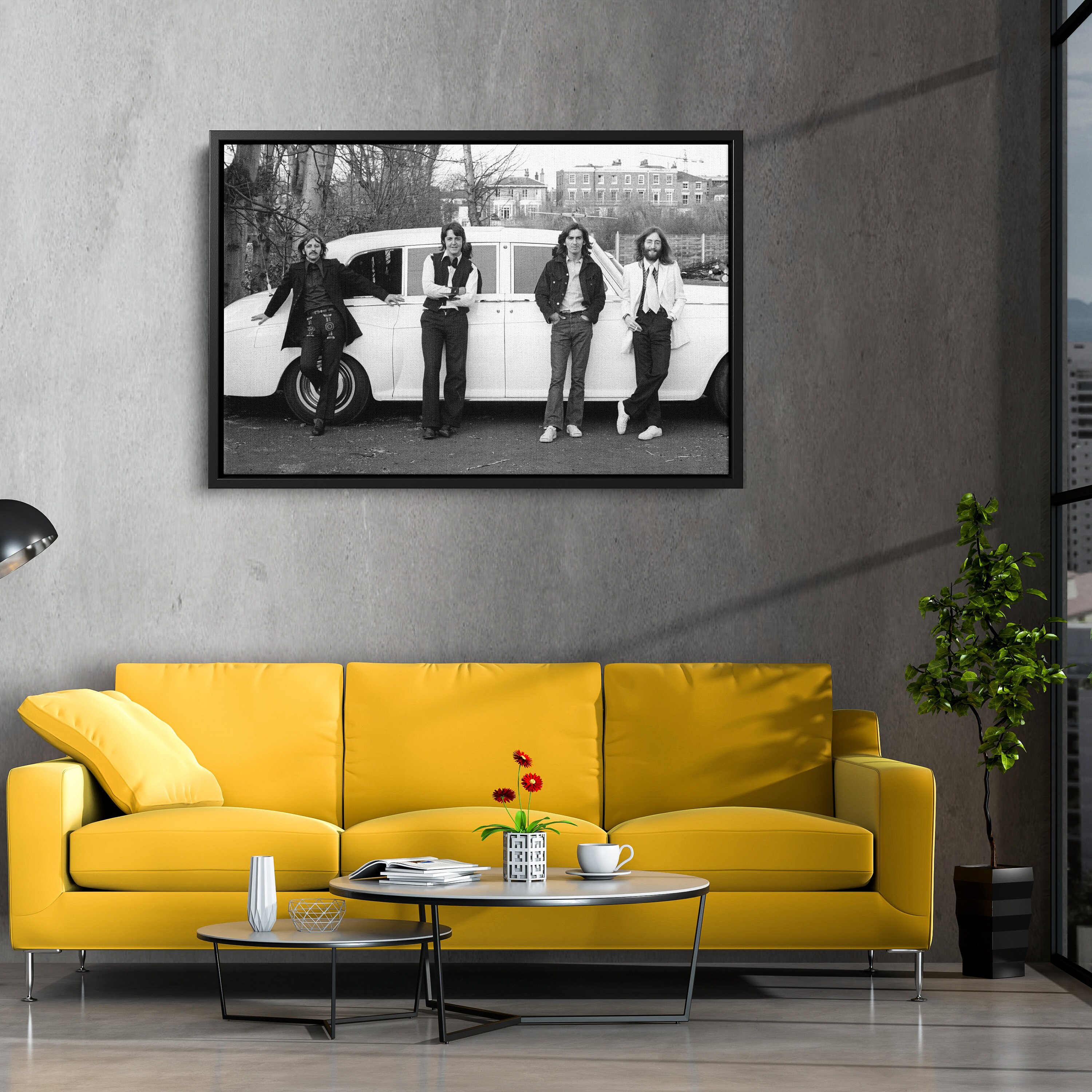 The Beatles Car Music Group Canvas Wall Art Home Decor Framed Art - Etsy