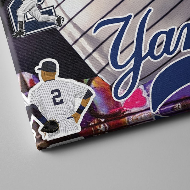 Derek Jeter Poster New York Yankees MLB Pop Art Canvas Wall Art Home ...