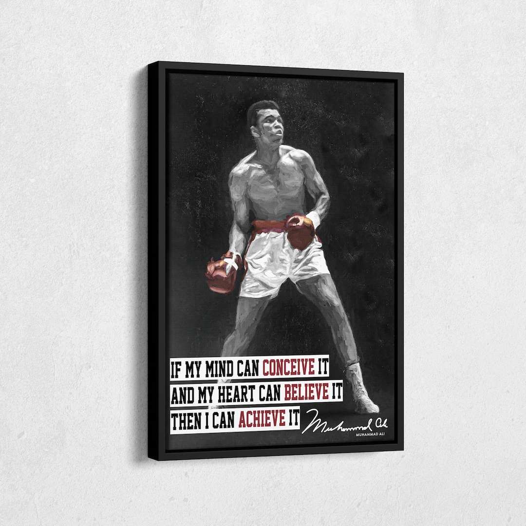 Muhammad Ali Poster Van Gogh Style Painting Quote Poster Boxing Canvas ...