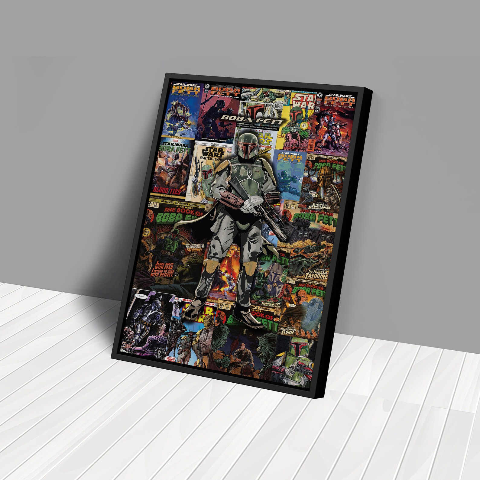 BOBA FETT Poster Collage Art Star Wars Canvas Wall Art Print Home Decor ...