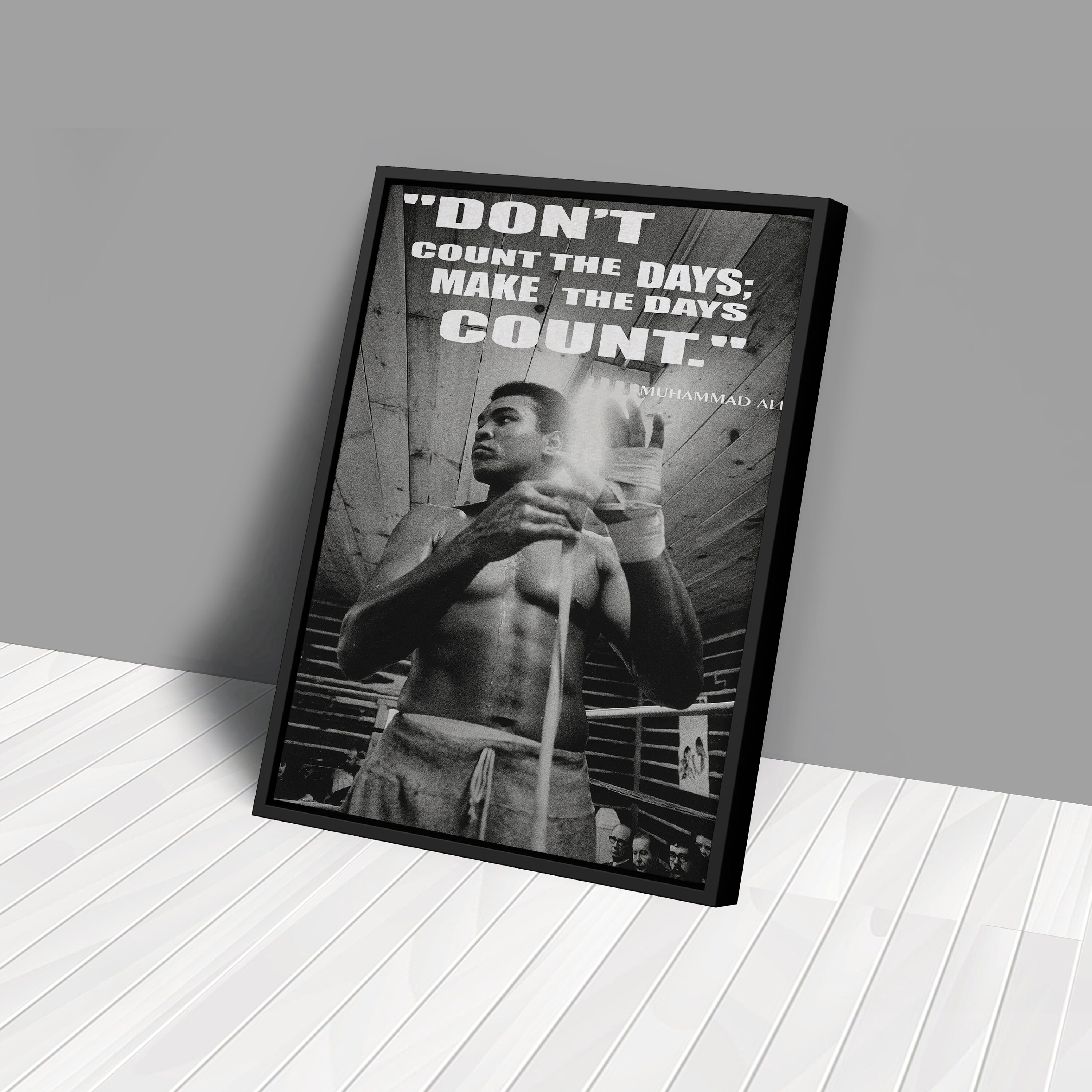 Muhammad Ali Black and White Poster Quote Boxing Canvas Wall Art Home ...