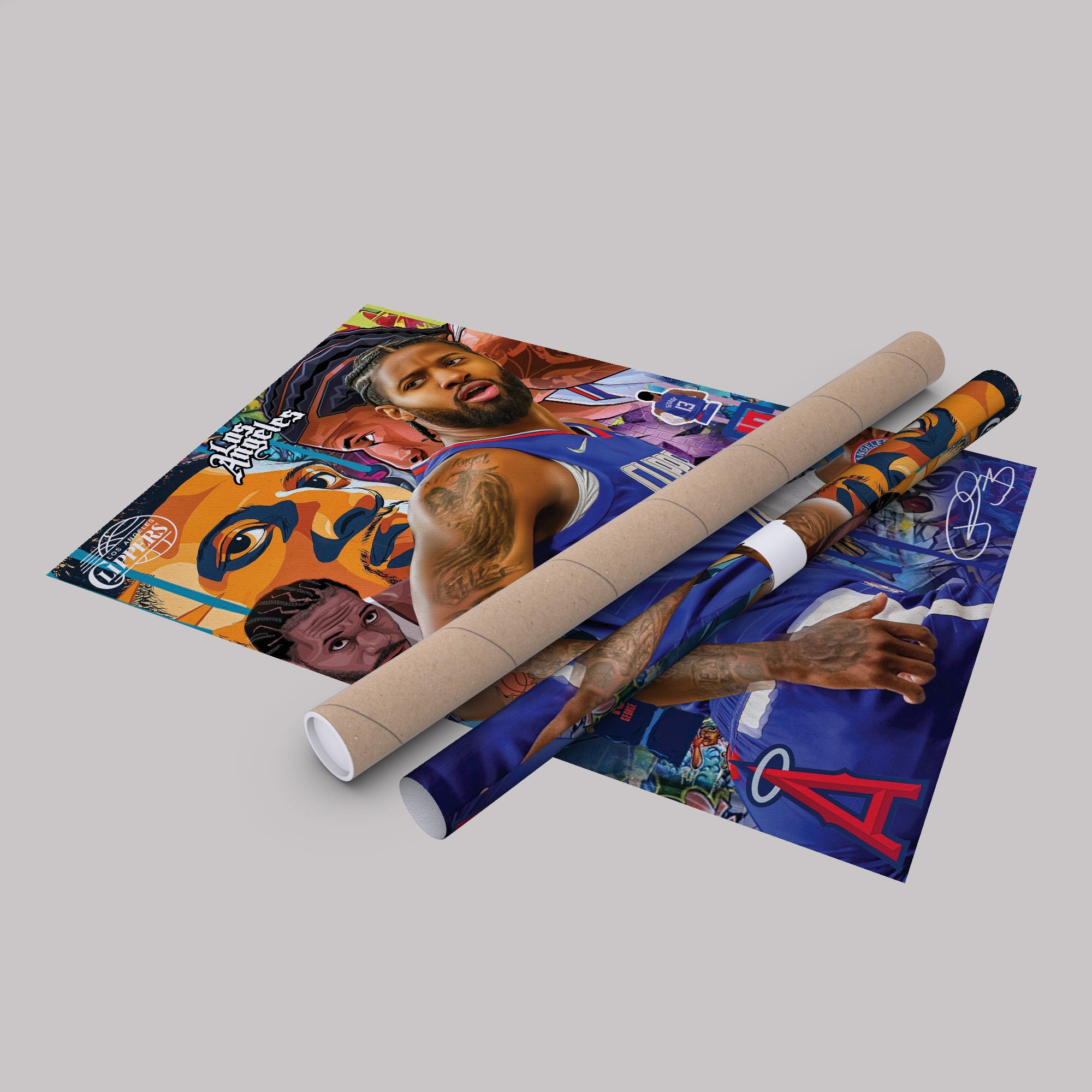 Paul George Poster Los Angeles Clippers NBA Pop Art Canvas Wall Art ...