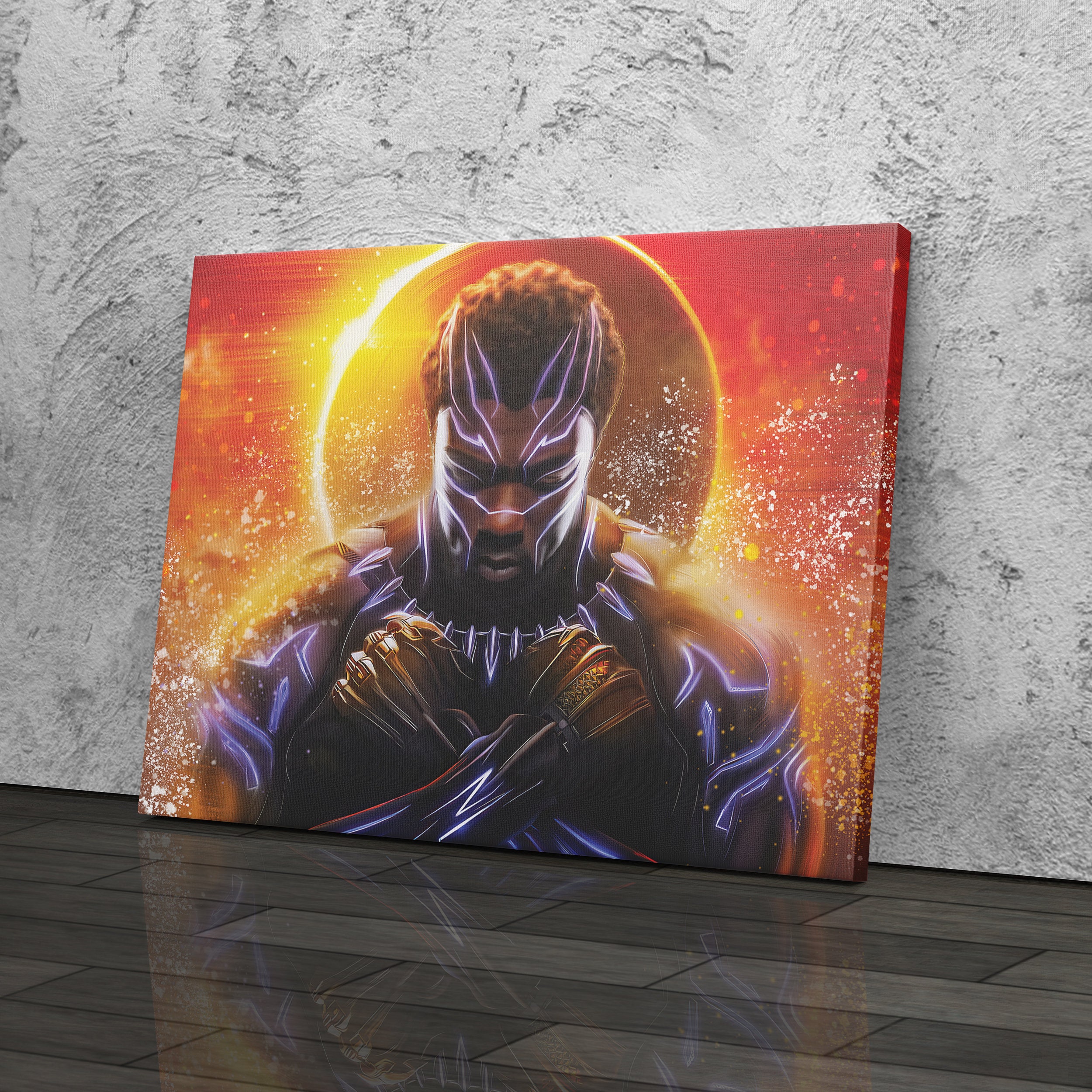 Black Panther Poster Marvel Comics Superhero Drawing Canvas Wall Art ...