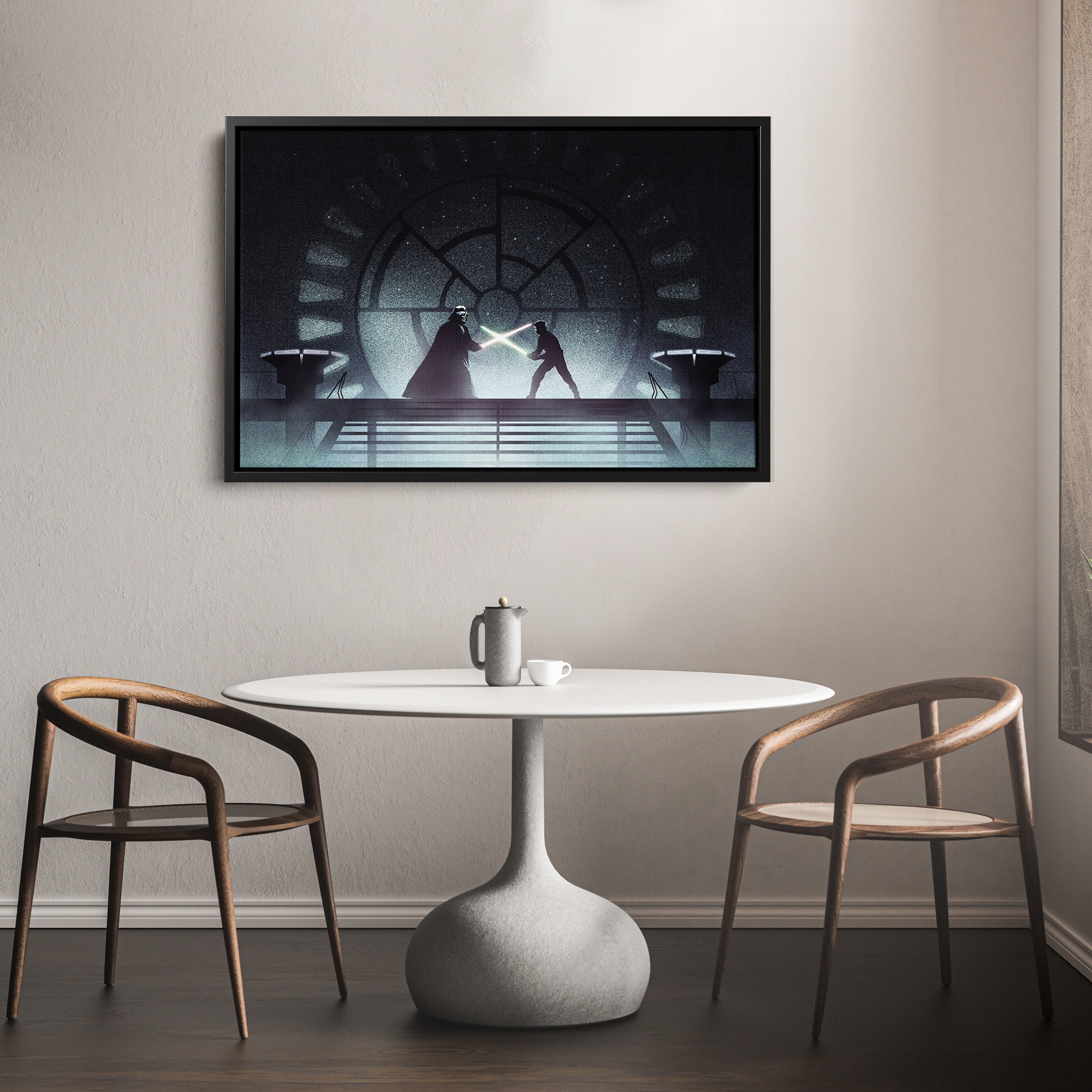 Darth Vader Vs Luke Skywalker Poster Painting Starwars Canvas Wall Art ...