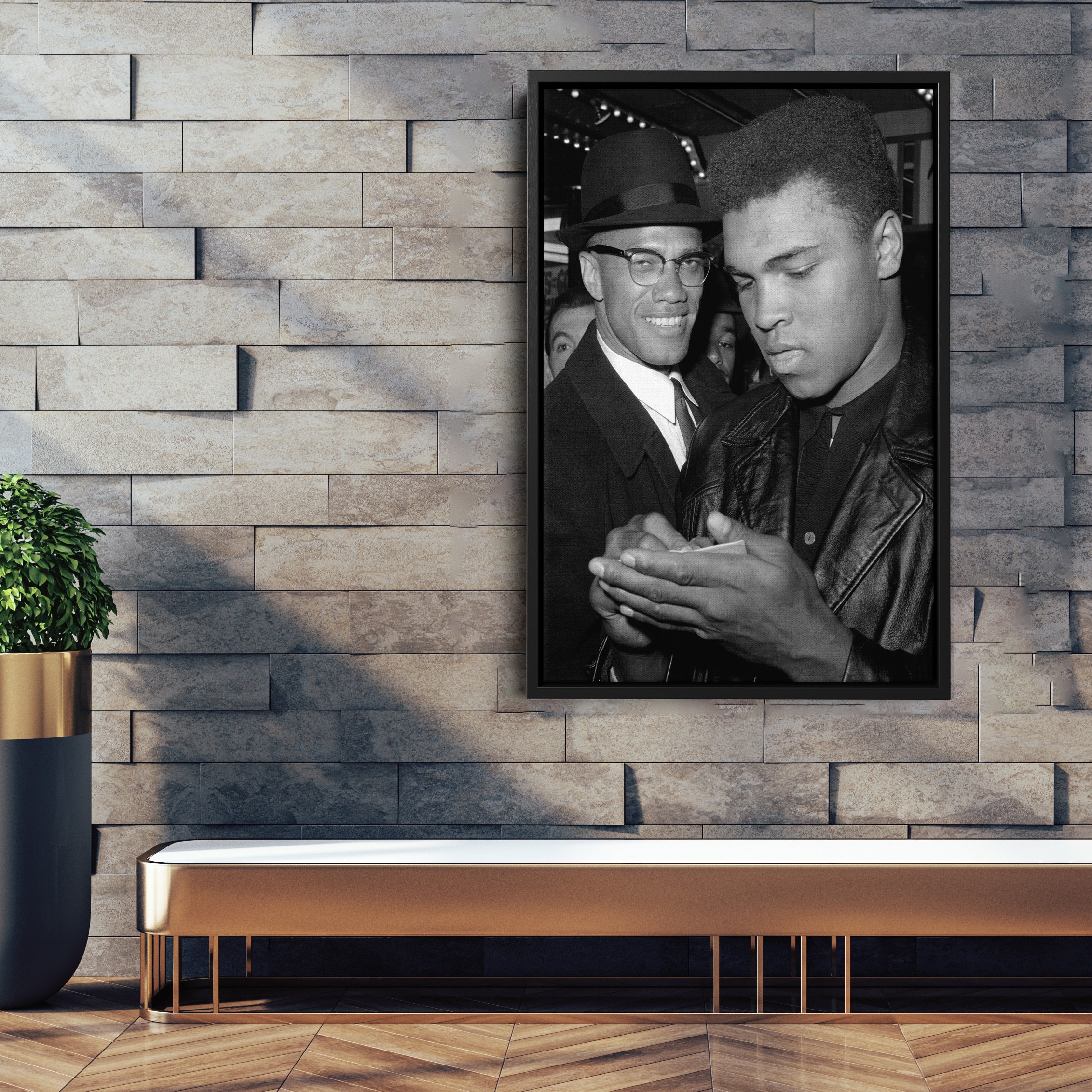 Malcolm X Muhammad Ali Poster Canvas Wall Art Home Decor Framed Art - Etsy