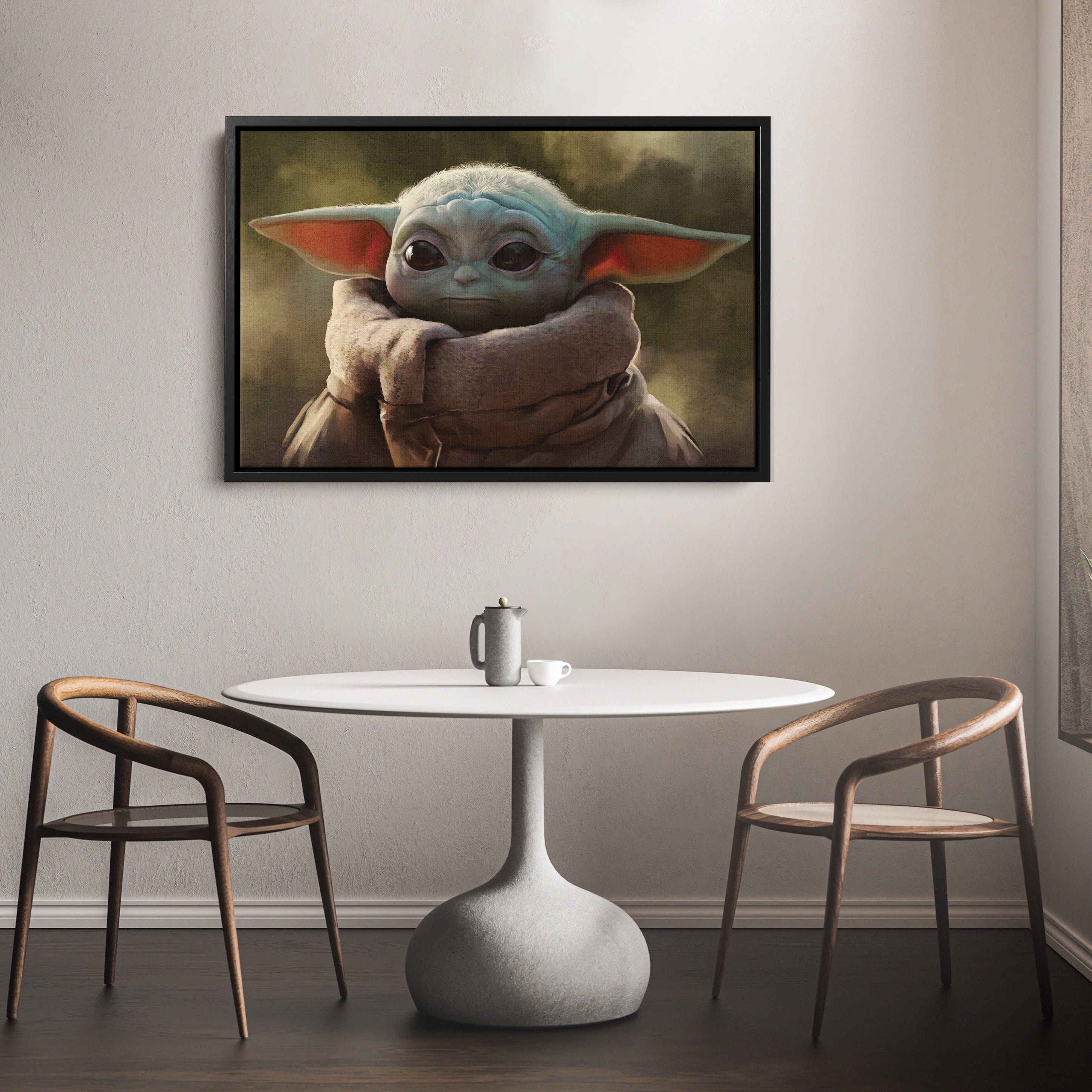 Star Wars Poster Baby Yoda Wall Art Canvas Canvas Wall Art Canvas Wall ...