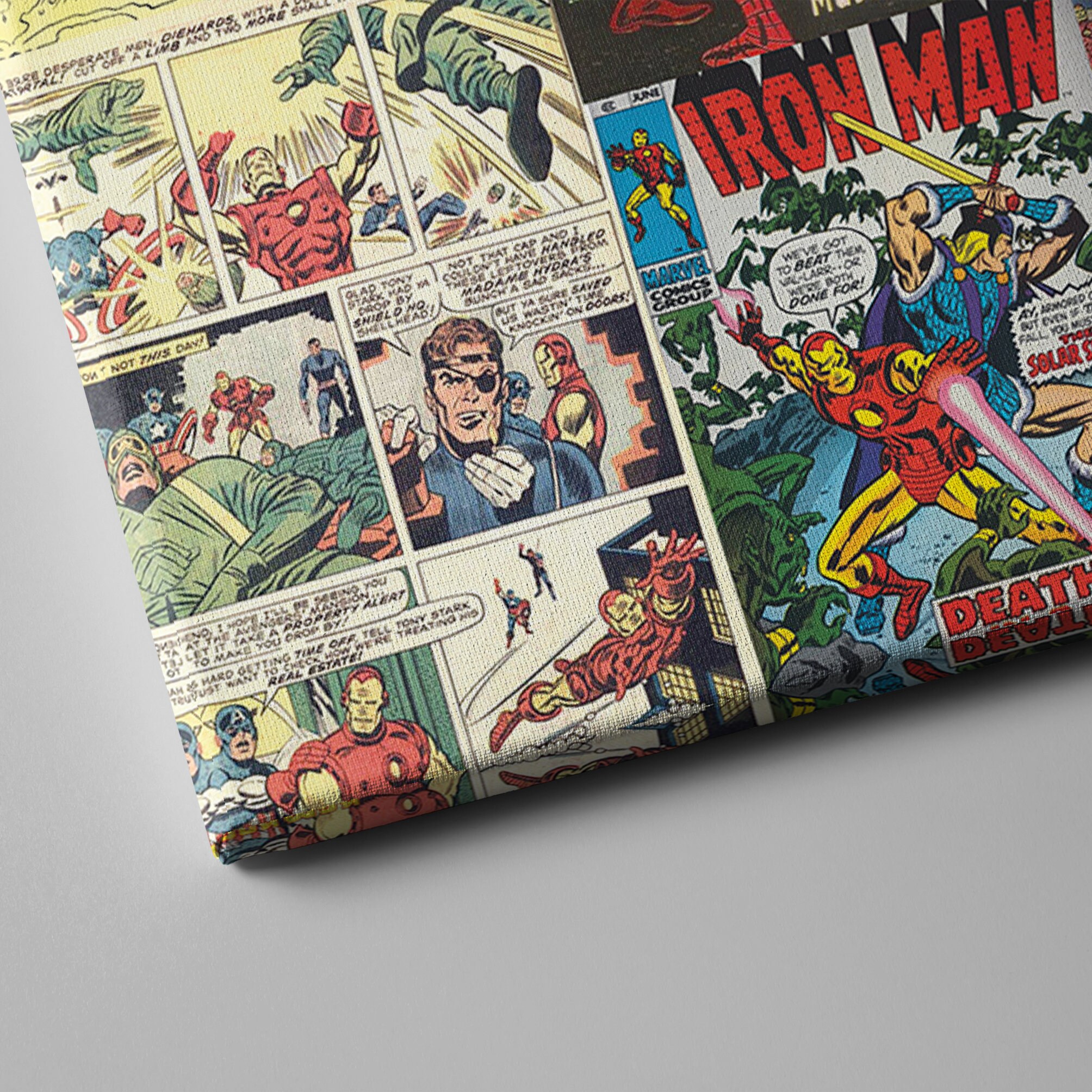 IRON MAN Collage Art Poster Comics Canvas Wall Art Print Home Decor ...