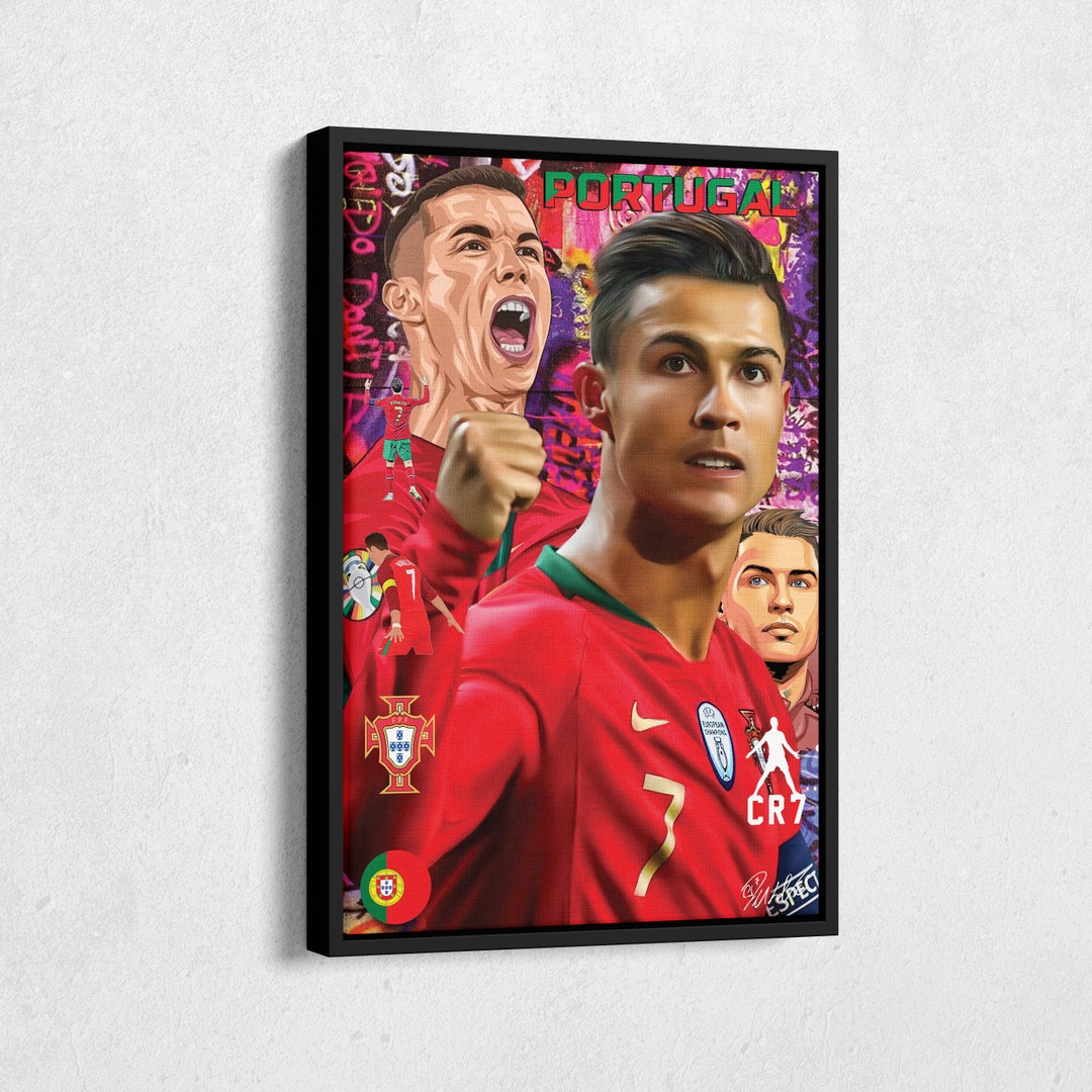 Cristiano Ronaldo Poster Soccer Pop Art Canvas Wall Art Home Decor ...