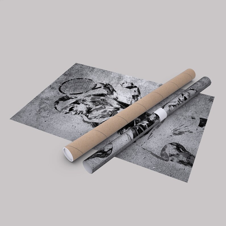 Roger Federer Poster Grunge Texture Tennis Player Canvas Wall Art Home ...