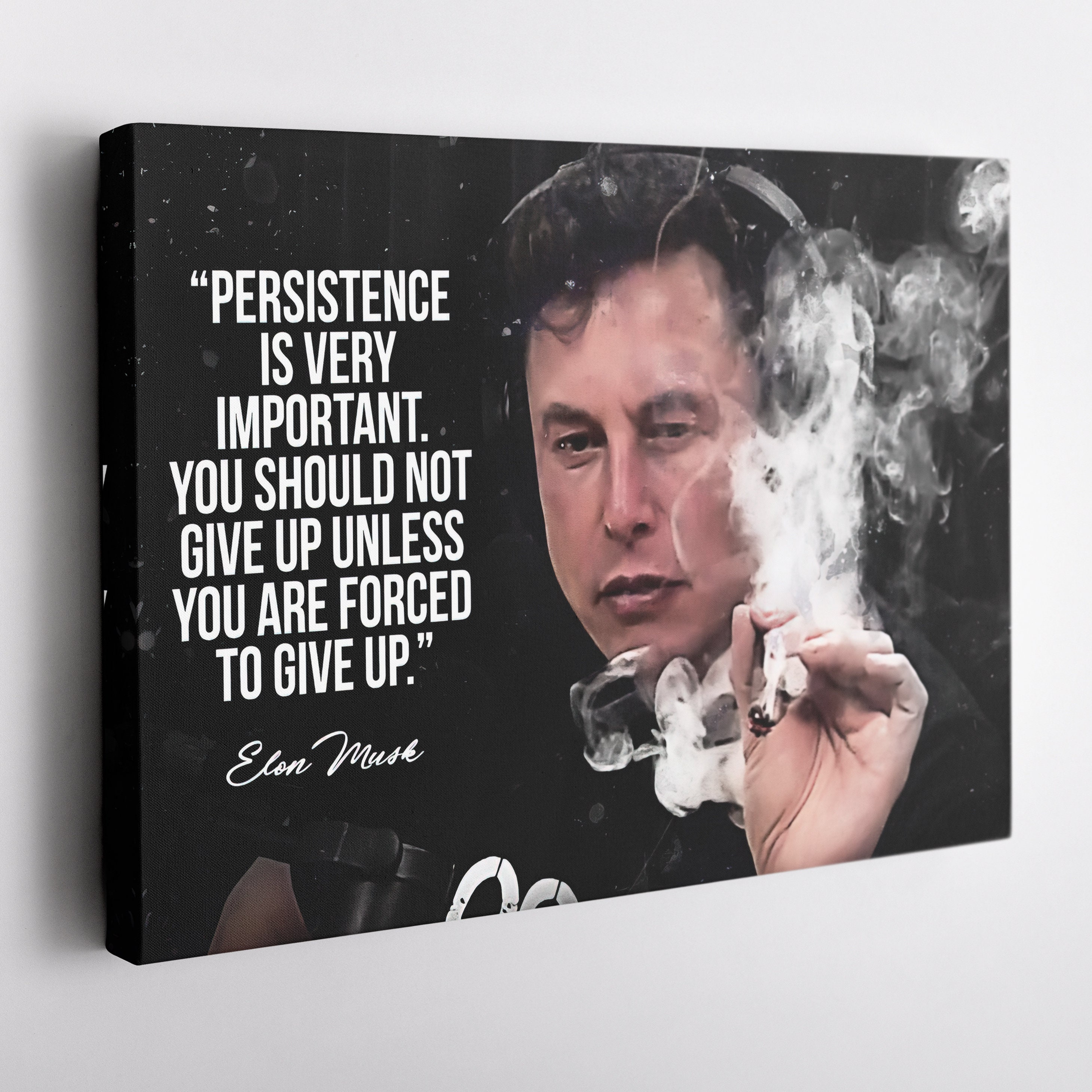 Elon Musk Cigar Poster Quote Canvas Poster Wall Art Print Home Decor ...