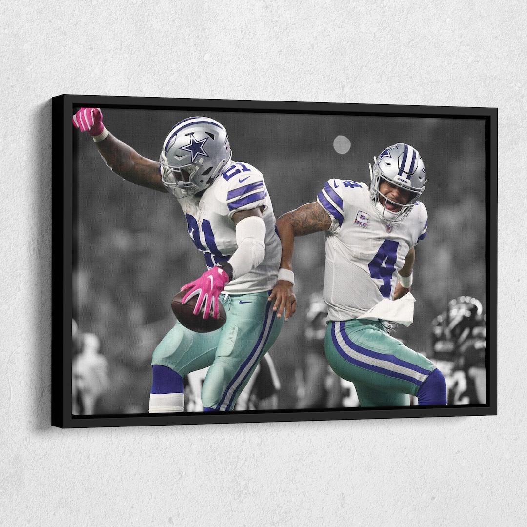Dak and Zeke Poster Celebration Dallas Cowboys Canvas Wall Art Home ...